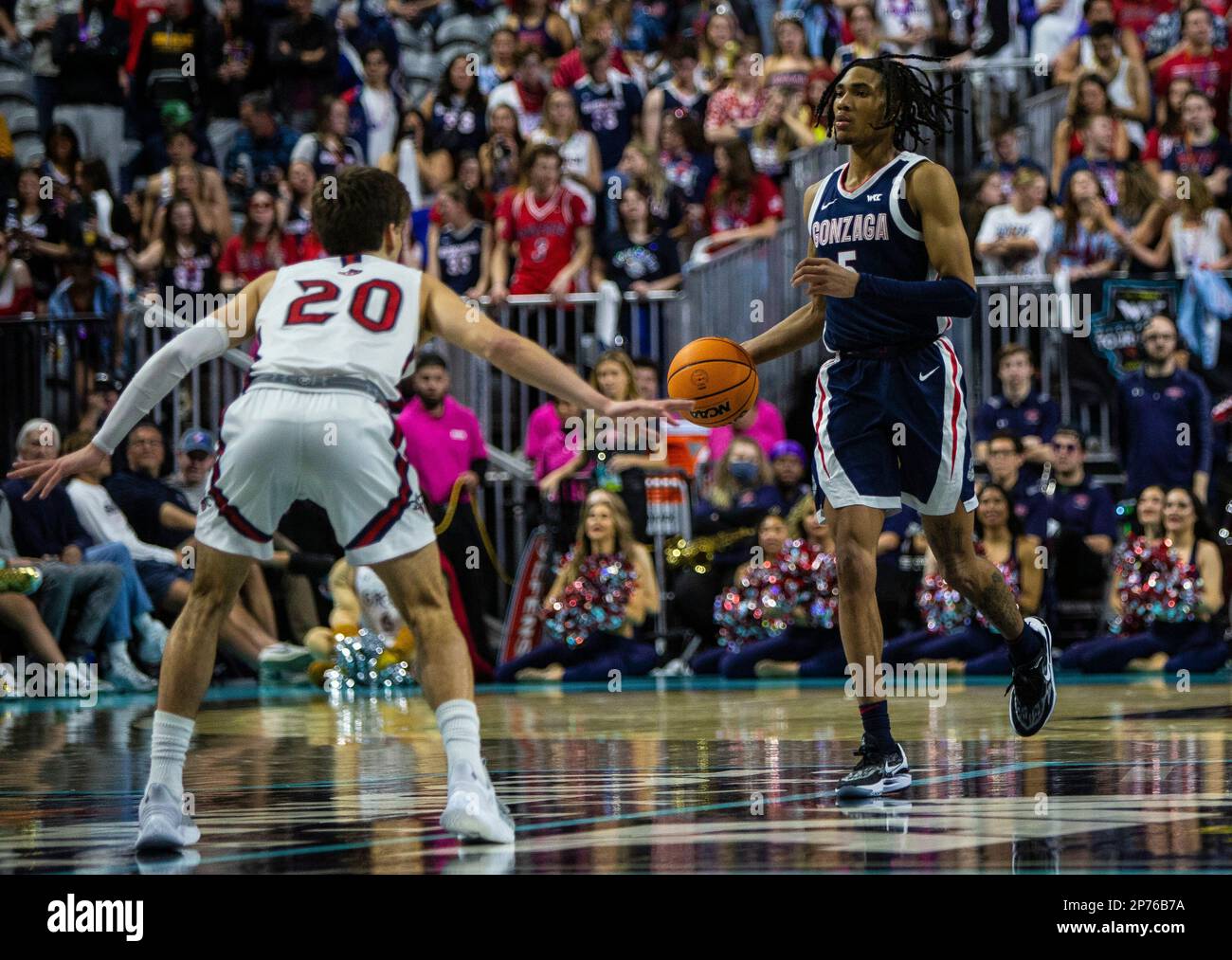 March 07 2023 Las Vegas, NV, U.S.A. Gonzaga guard Hunter Sallis (5 ...