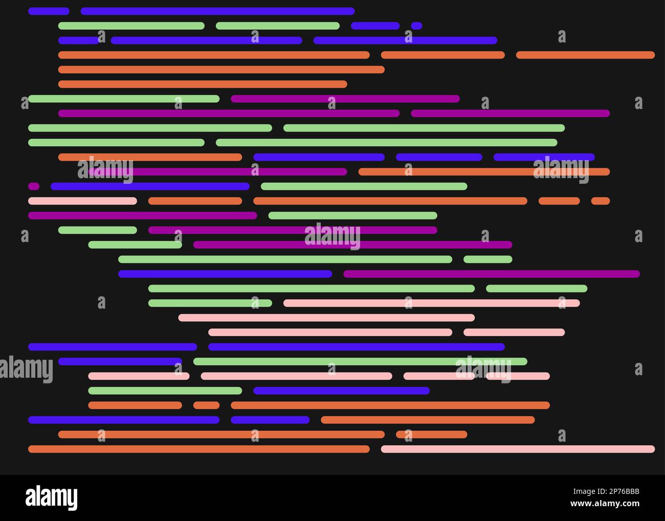 Cartoon coding simulated lines vector illustration Stock Vector Image ...
