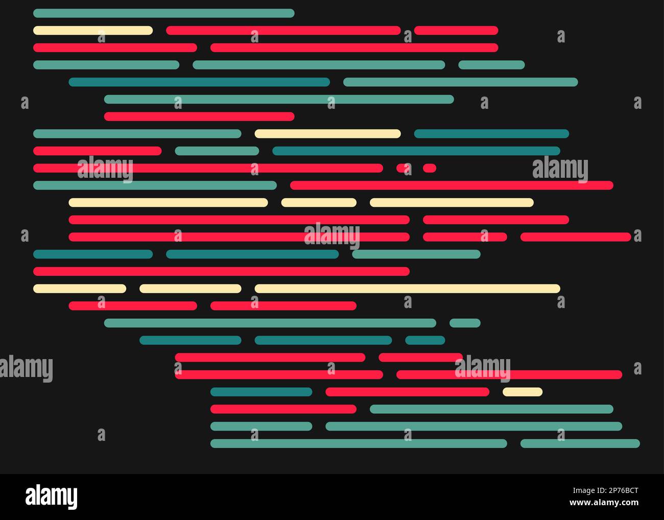Cartoon coding simulated lines vector illustration Stock Vector Image ...
