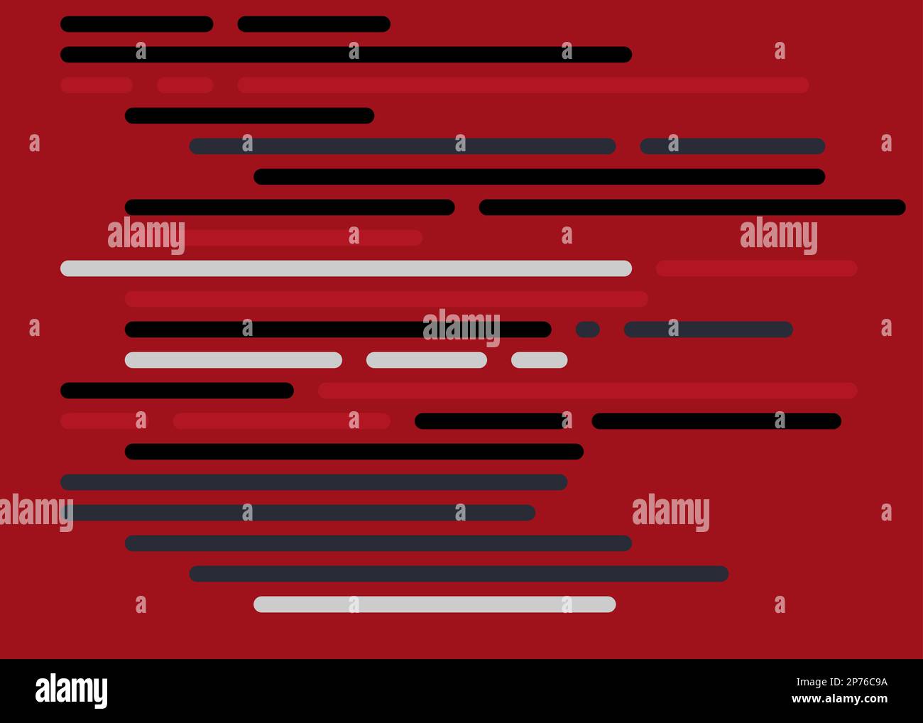 Cartoon coding simulated lines vector illustration Stock Vector Image ...