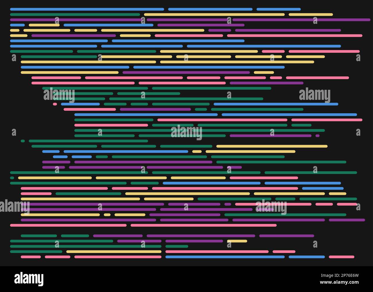 Cartoon coding simulated lines vector illustration Stock Vector Image ...