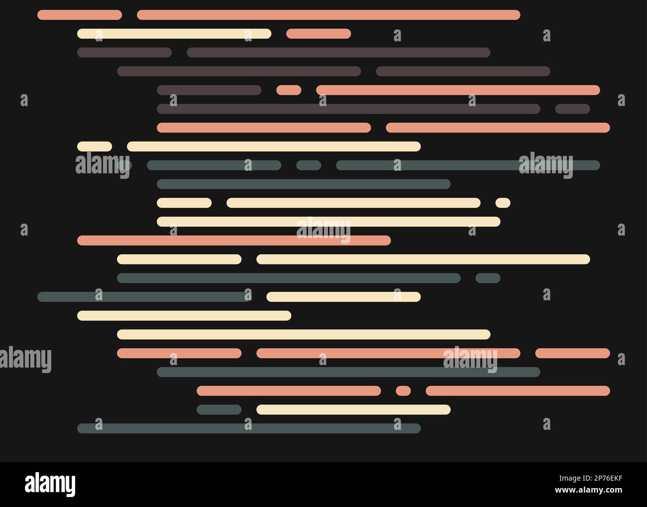 Cartoon coding simulated lines vector illustration Stock Vector Image ...