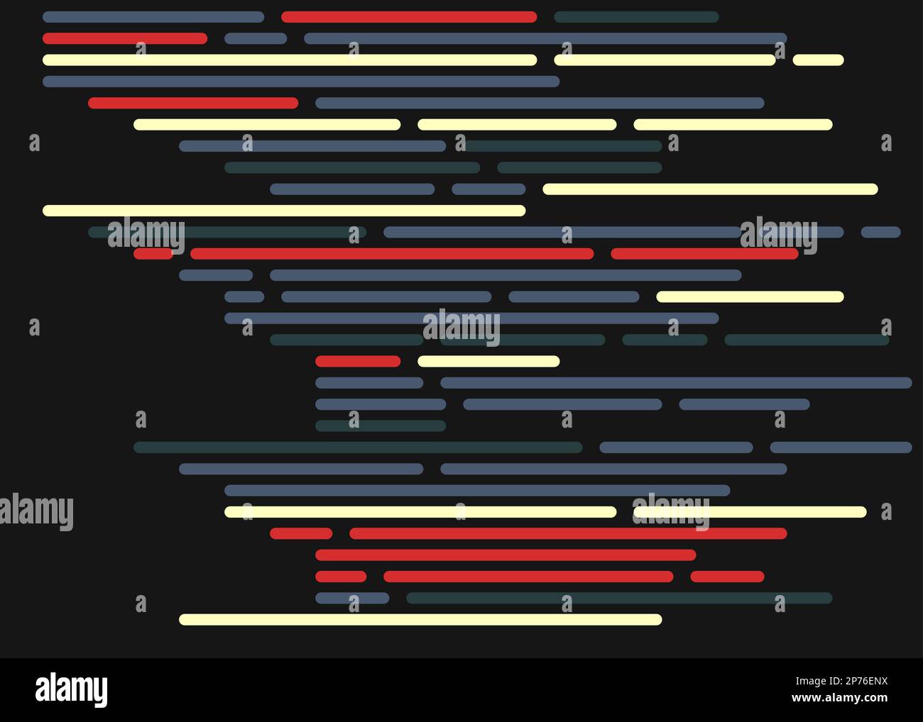 Cartoon coding simulated lines vector illustration Stock Vector Image ...