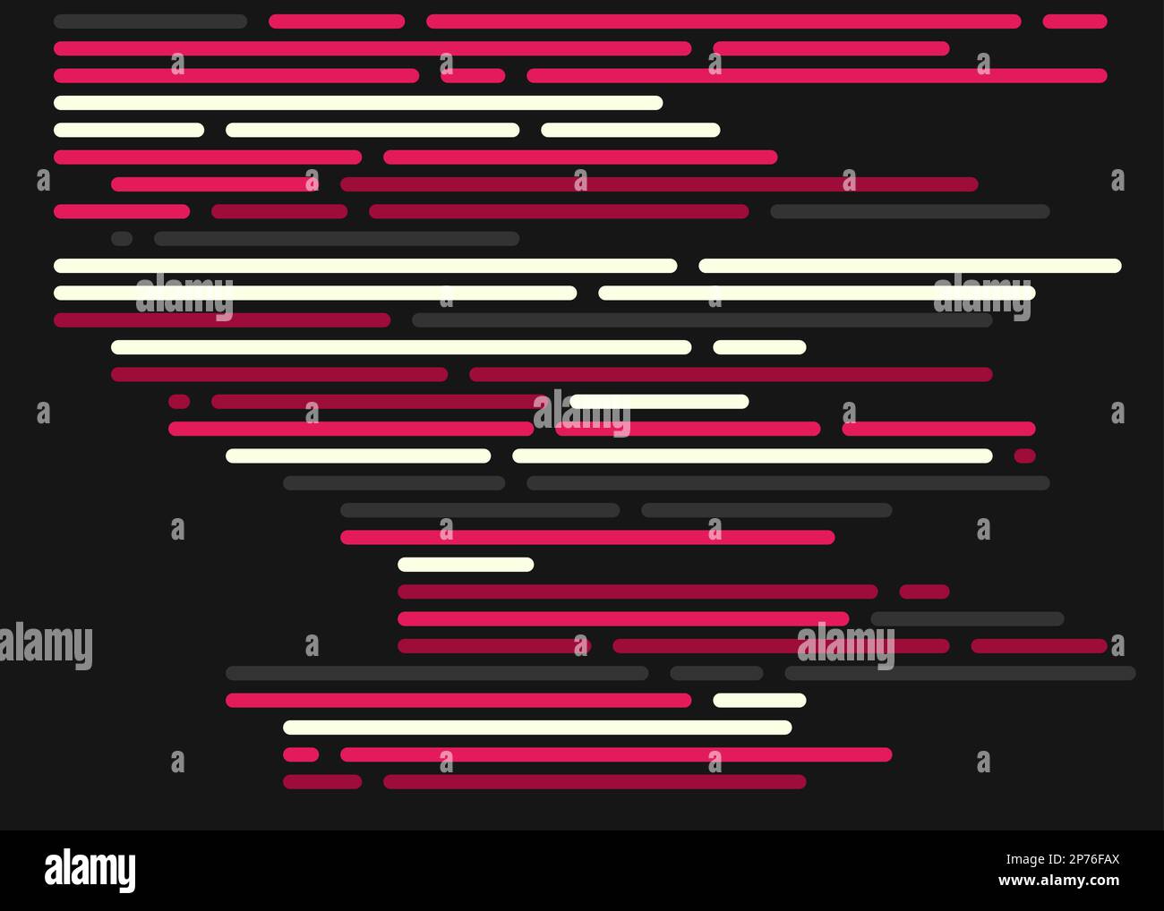 Cartoon coding simulated lines vector illustration Stock Vector Image ...