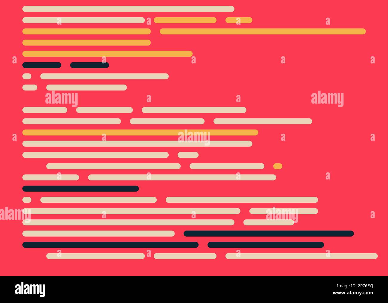 Cartoon coding simulated lines vector illustration Stock Vector Image ...