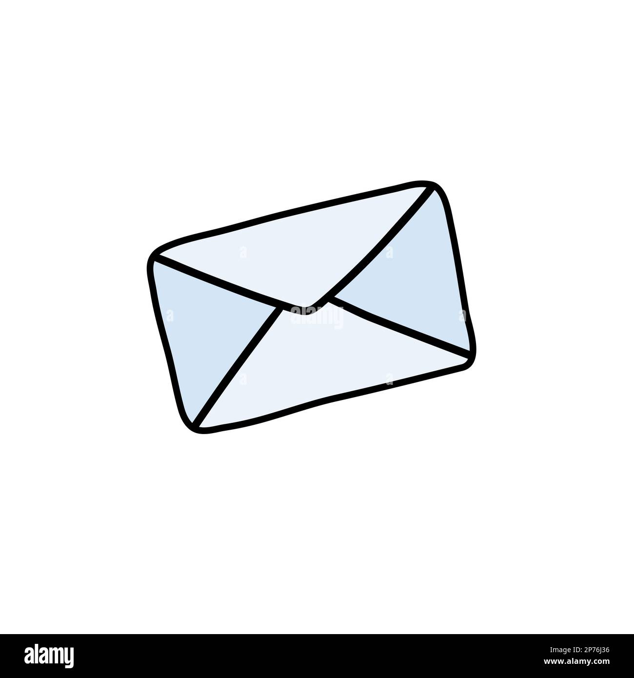 Mail icon in cartoon style. Letter in envelope isolated element Stock ...