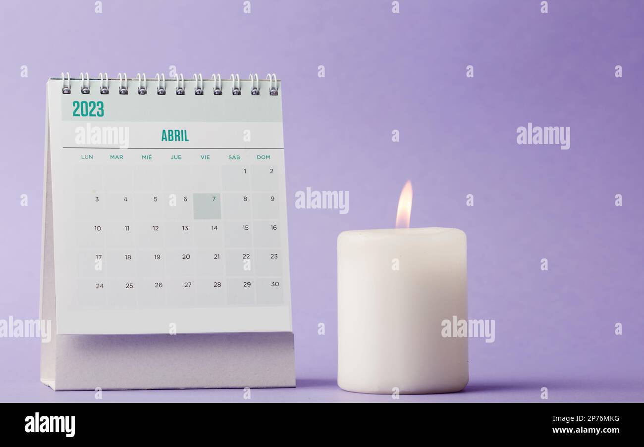 Month of april with lit candle hi-res stock photography and images - Alamy
