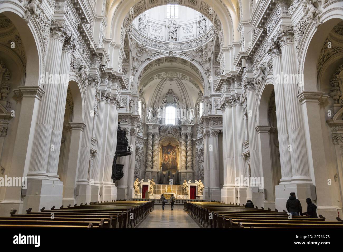 Interior of the baroque church Stock Photo - Alamy