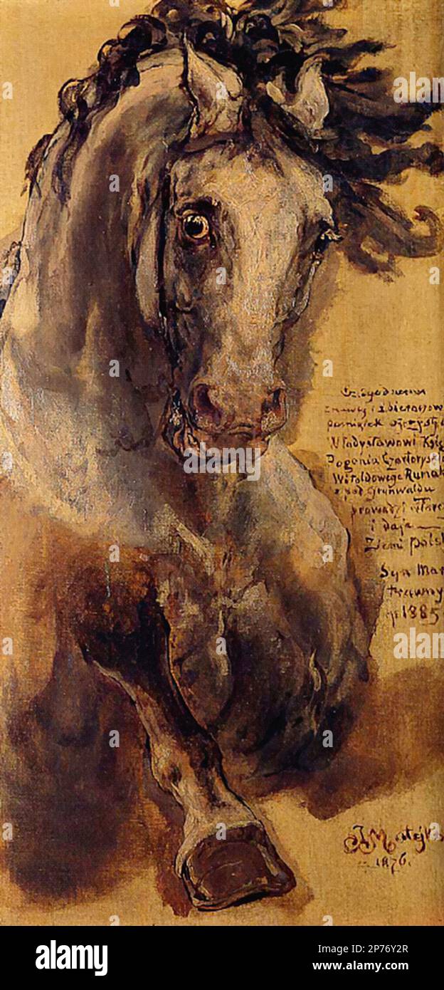 Matejko Jan - Studium galopującego konia - Polska Szkoła - - Matejko ...