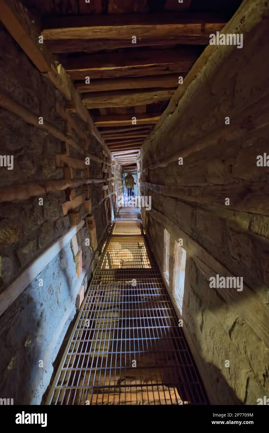 Man-made narrow terraces for the stability of its ancient foundations ...