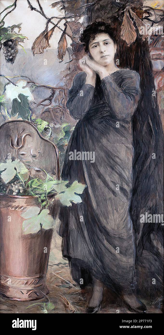 Axentowicz Teodor - Portret Jesienny - Szkoła Polska - - Axentowicz ...