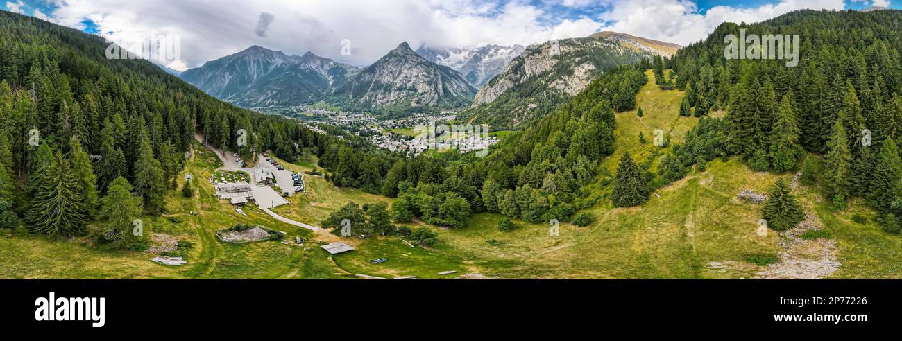 Drone footage village lake aerial hi-res stock photography and images ...