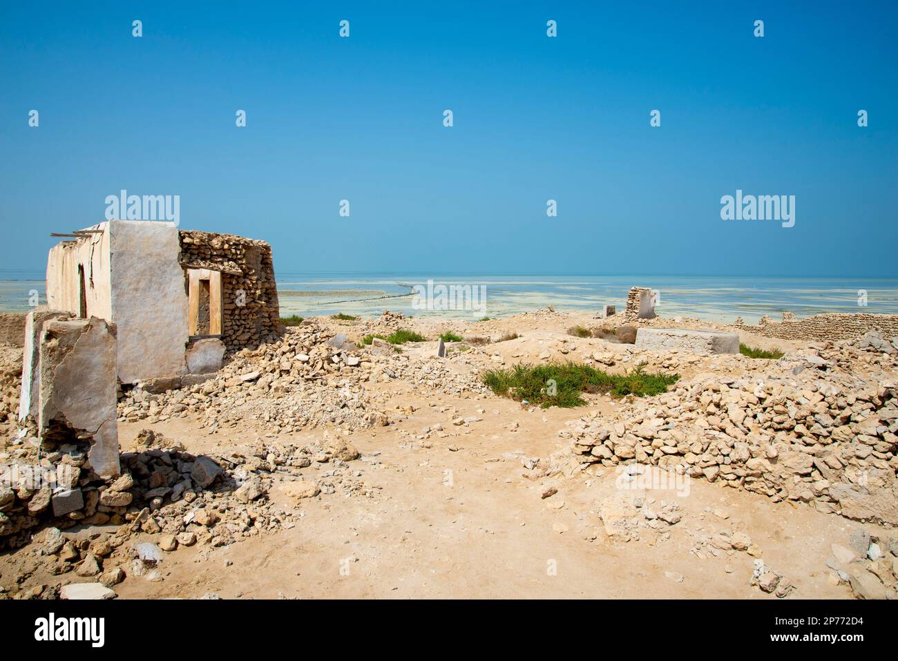 Al Jumail Abandoned Pearling and Fishing Village - Qatar Stock Photo ...
