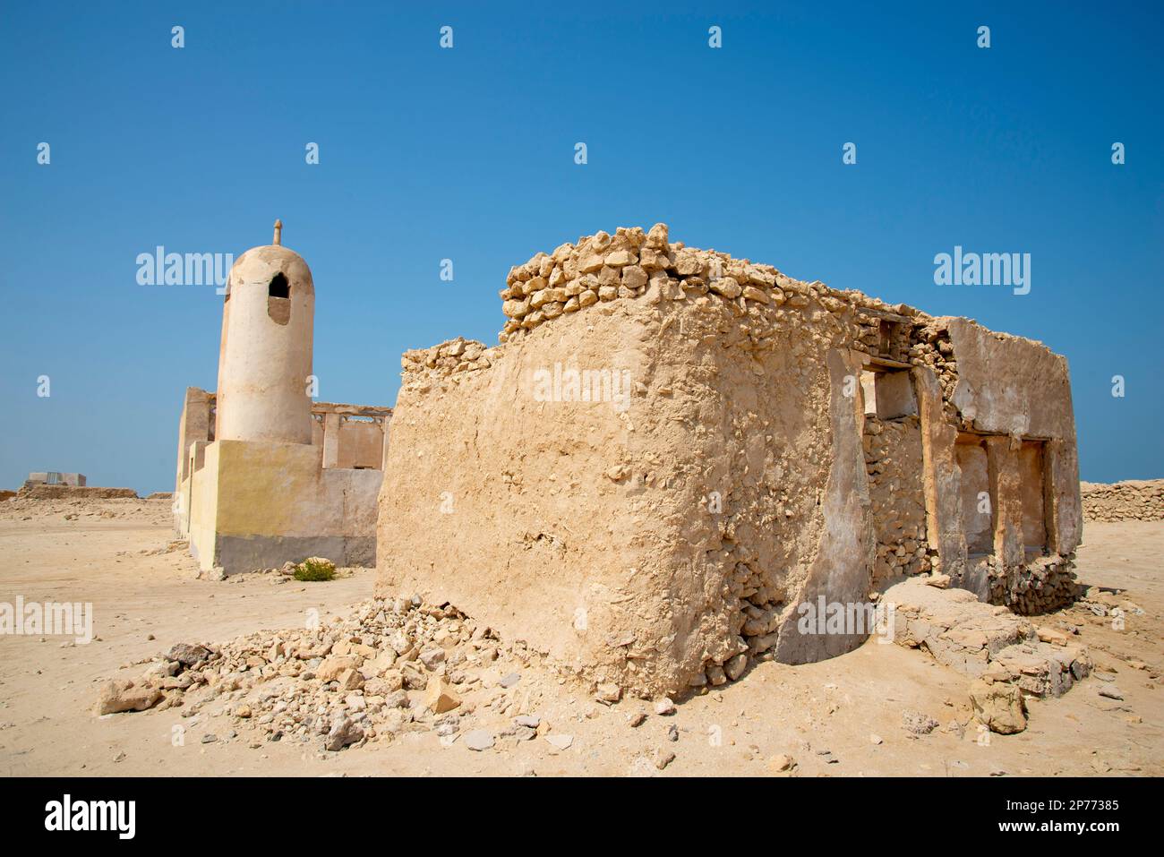 Al Jumail Abandoned Pearling and Fishing Village - Qatar Stock Photo ...