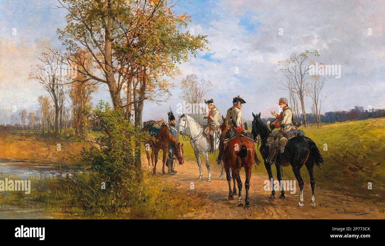 Chełmiński Jan Van - Kawaleria Pruska - Szkoła Polska - - Chelminski ...