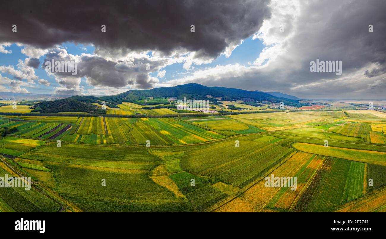 Aerial sanjiang plain autumn crop land Stock Photo - Alamy