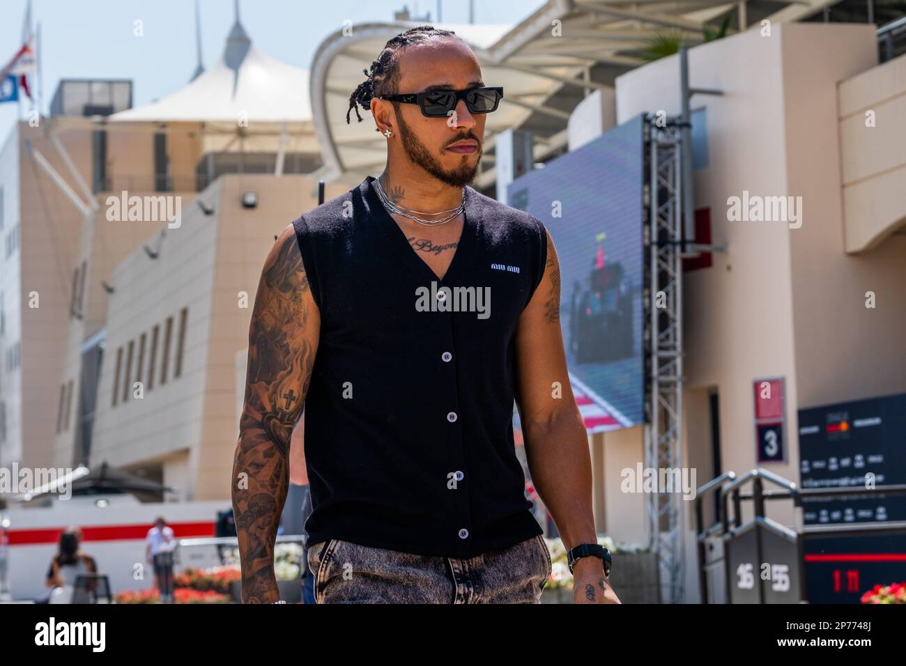 MANAMA, BAHRAIN, Sakhir circuit, 3. March 2023: #44, Lewis HAMILTON ...