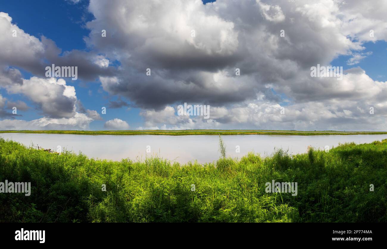 Aerial summer songhua river scenery Stock Photo - Alamy