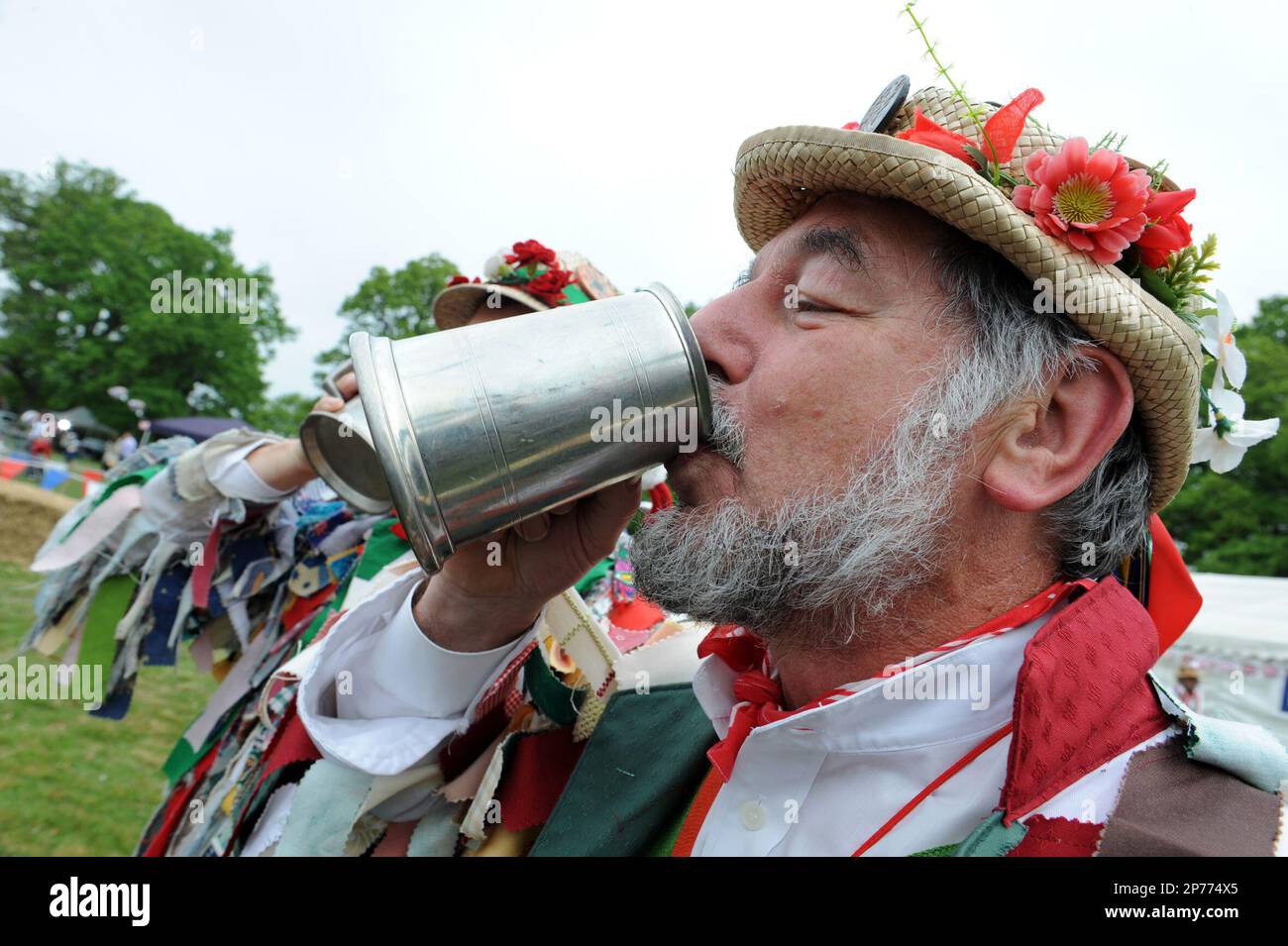 Brian Jones from the Kennet Morris Men, Reading, celebrates the wedding ...