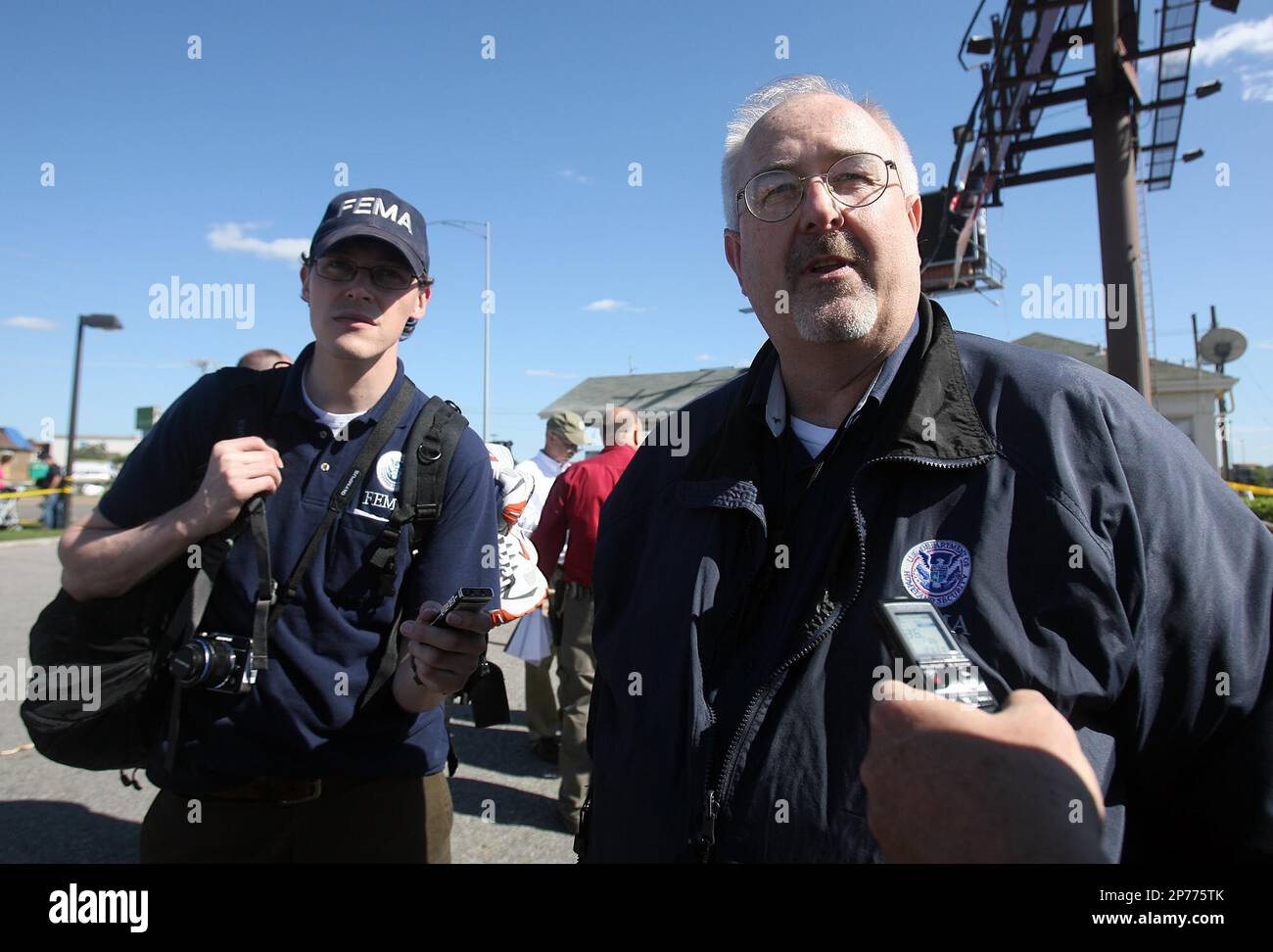 FEMA Director William Fugate talks to members of the media on Thursday ...