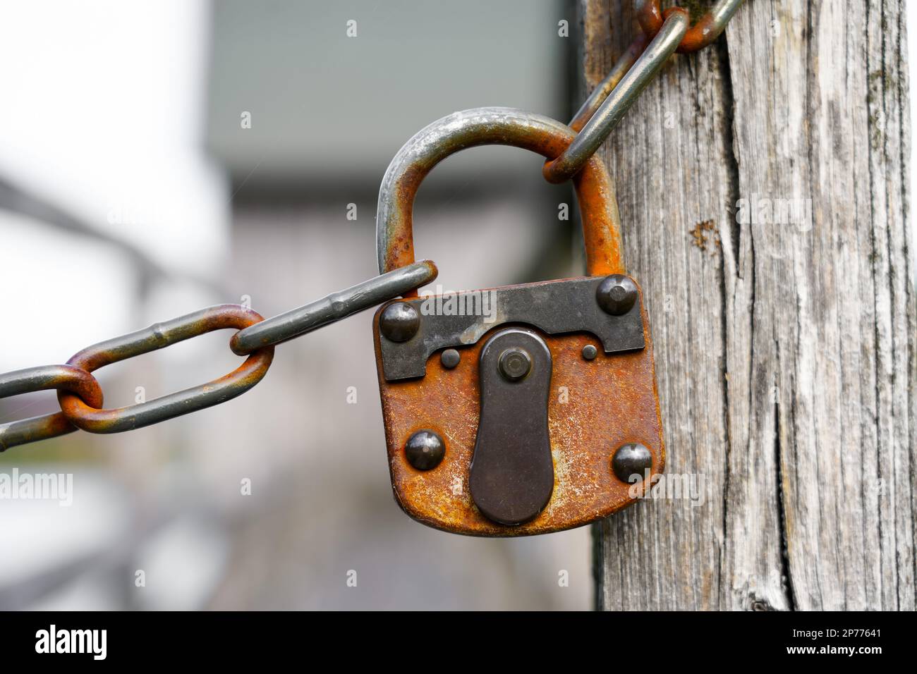 Old Padlock And Chain