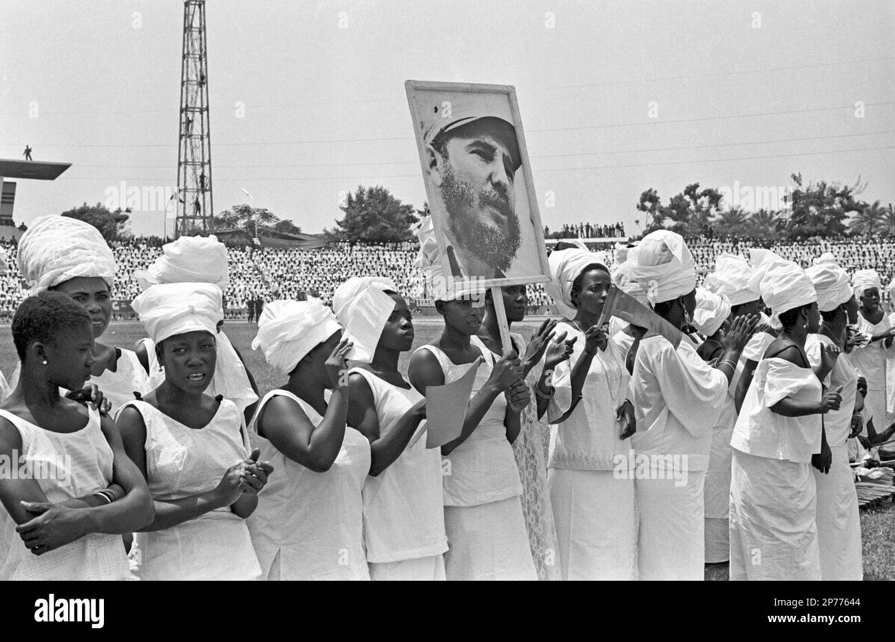 A group of women wait for the arrival of Cuban leader Fidel Castro at ...