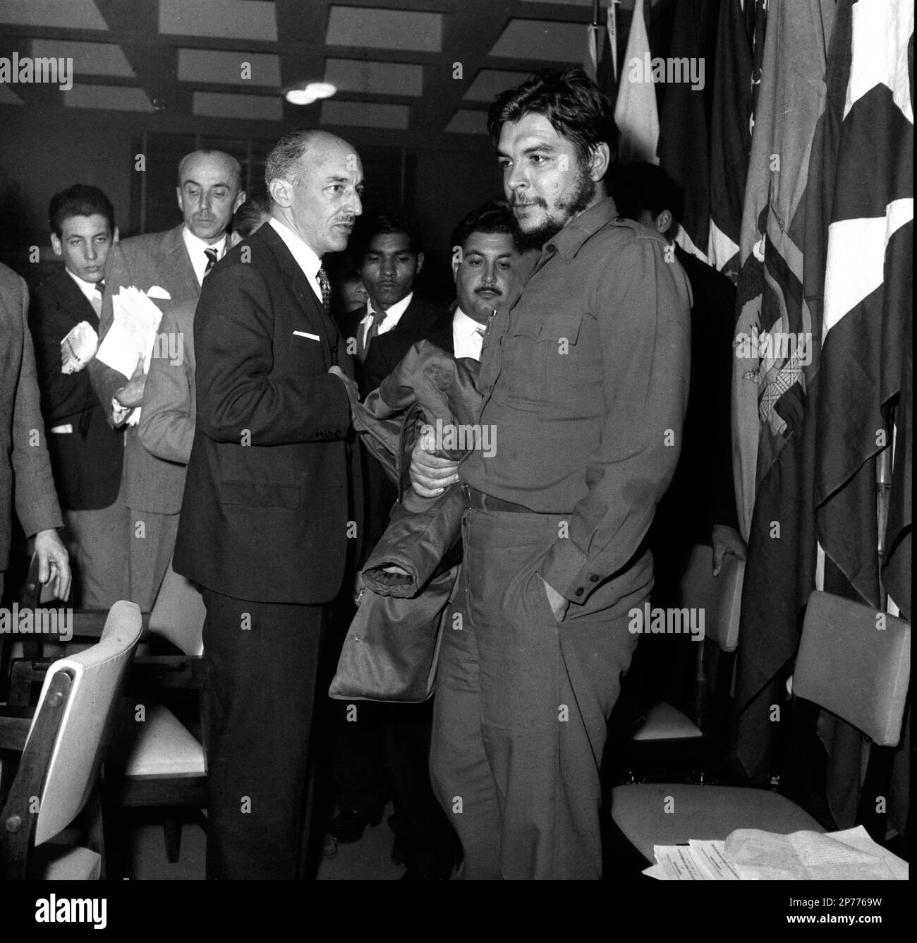 Cuban revolutionary hero Ernesto "Che" Guevara attends a reunion at the ...