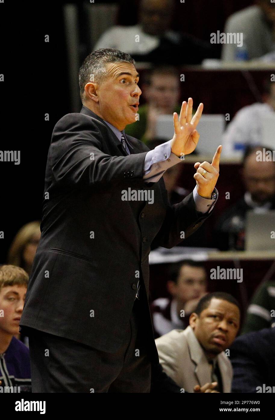 Kansas State University Wildcats head coach Frank Martin coaches ...