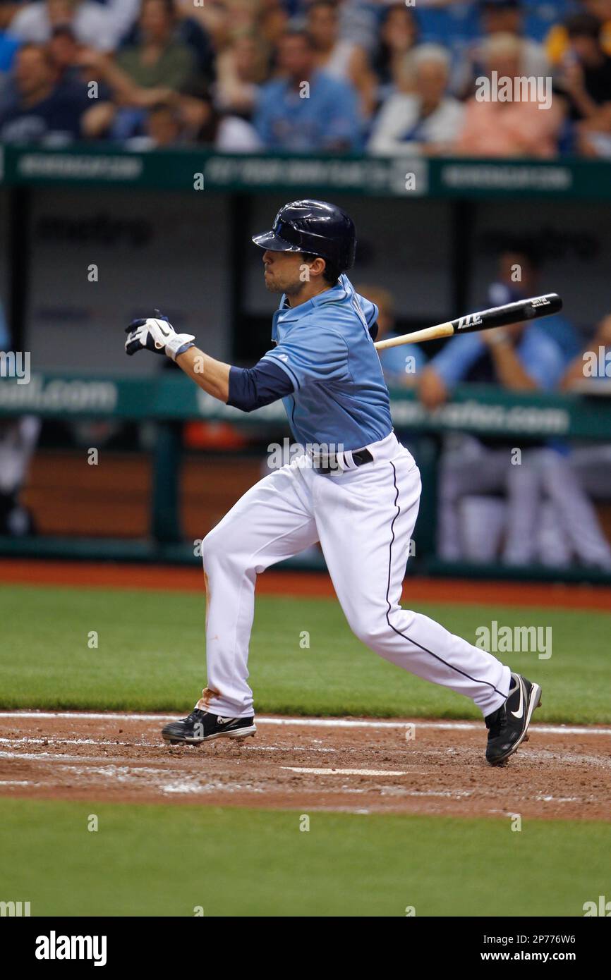 Tampa Bay Rays Sam Fuld plays in a game against the Baltimore Orioles ...