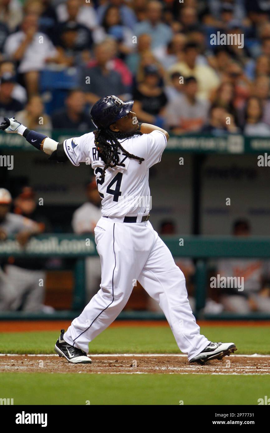Tampa Bay Rays Manny Ramirez plays in a game against the Baltimore ...
