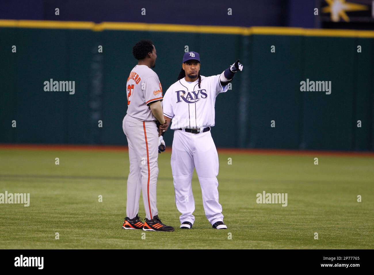 Tampa Bay Rays Manny Ramirez plays in a game against the Baltimore ...