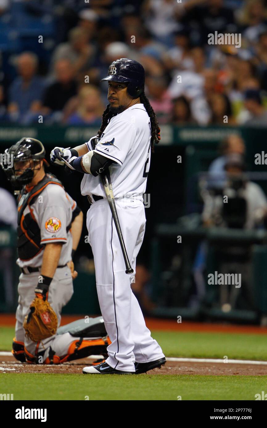 Tampa Bay Rays Manny Ramirez plays in a game against the Baltimore ...