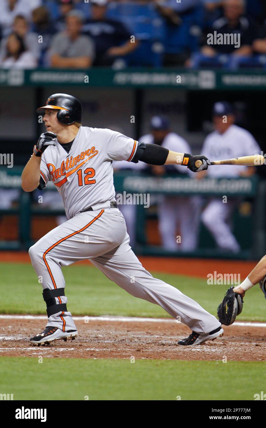 Baltimore Orioles Mark Reynolds plays in a game against the Tampa Bay ...