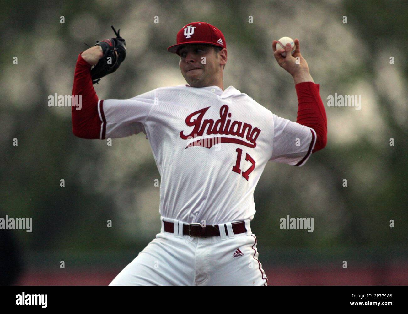 April 23 2011: Indiana Hoosiers pitcher Blake Monar (17) on the mound ...