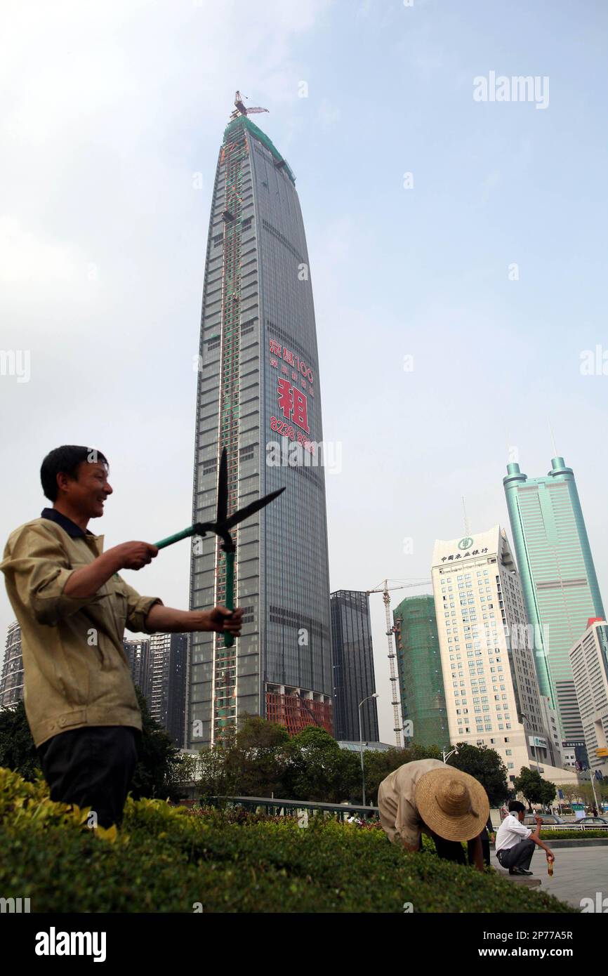 The Kingkey 100 mansion, also known as Kingkey Finance Center Plaza, is ...