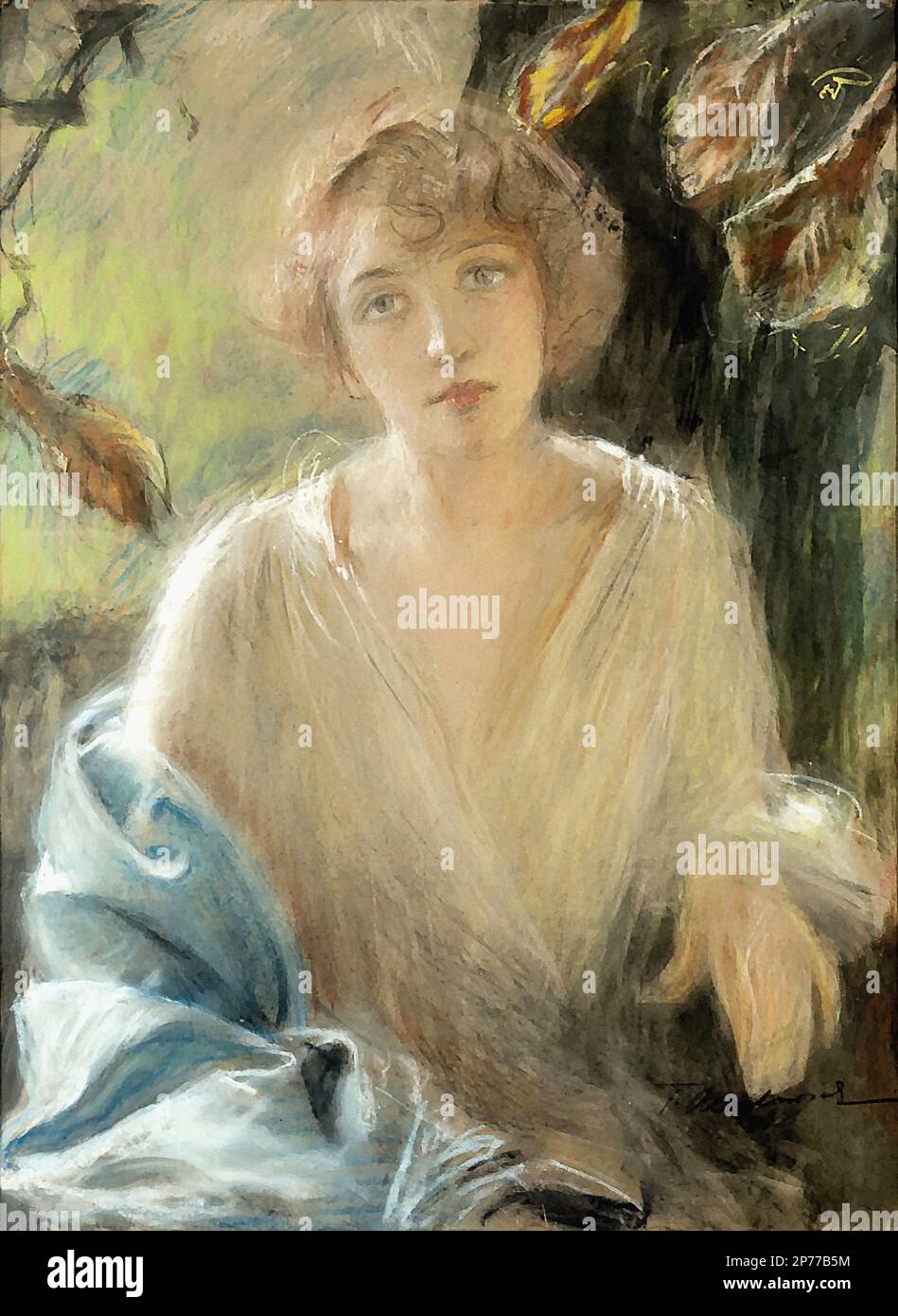 Axentowicz Teodor - Portret Damy 4 - Szkoła Polska - - Axentowicz ...