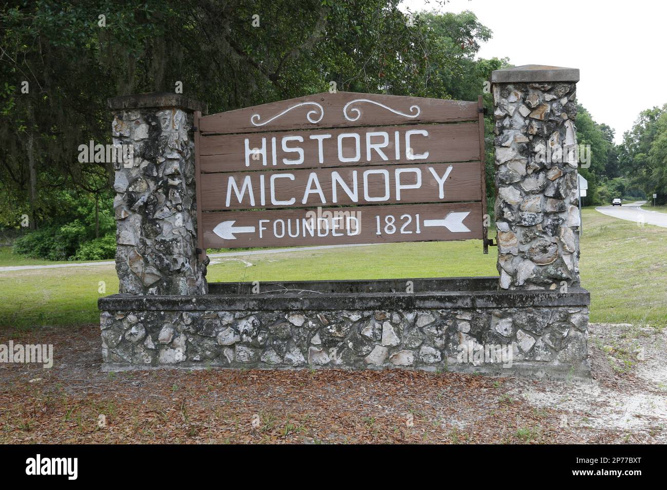 Historic town of Micanopy, Florida founded in 1821 Stock Photo - Alamy