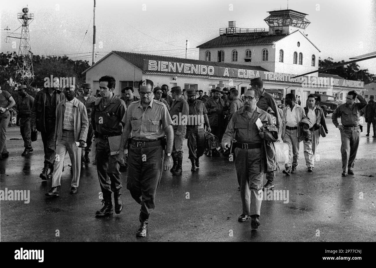 Cuban President Eduardo Dorticos, center left, tours an area affected ...