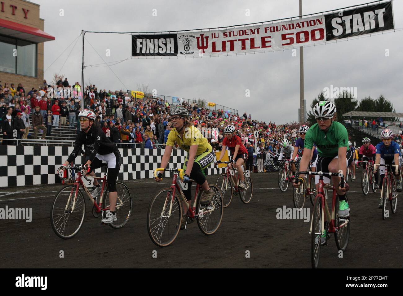 April 15, 2011: The parade lap during the Women's Little 500 bicycle ...