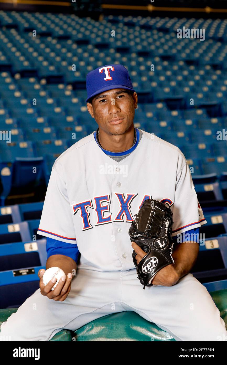 Texas Rangers pitcher Alexi Ogando poses for a portrait at Tropicana ...