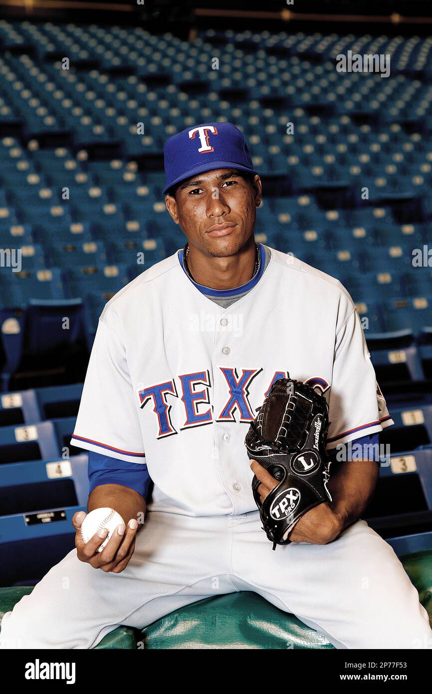Texas Rangers pitcher Alexi Ogando poses for a portrait at Tropicana ...