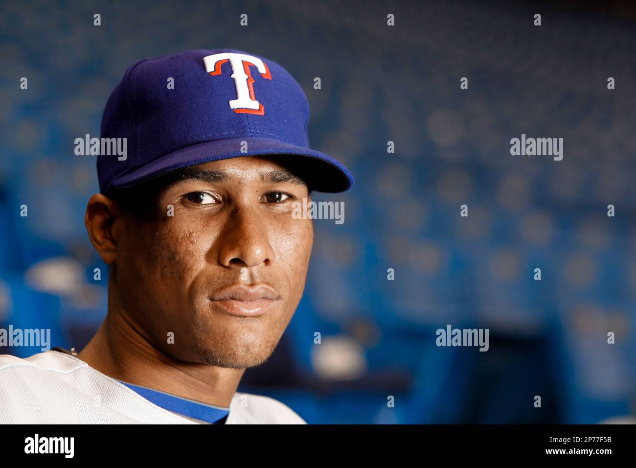 Texas Rangers pitcher Alexi Ogando poses for a portrait at Tropicana ...