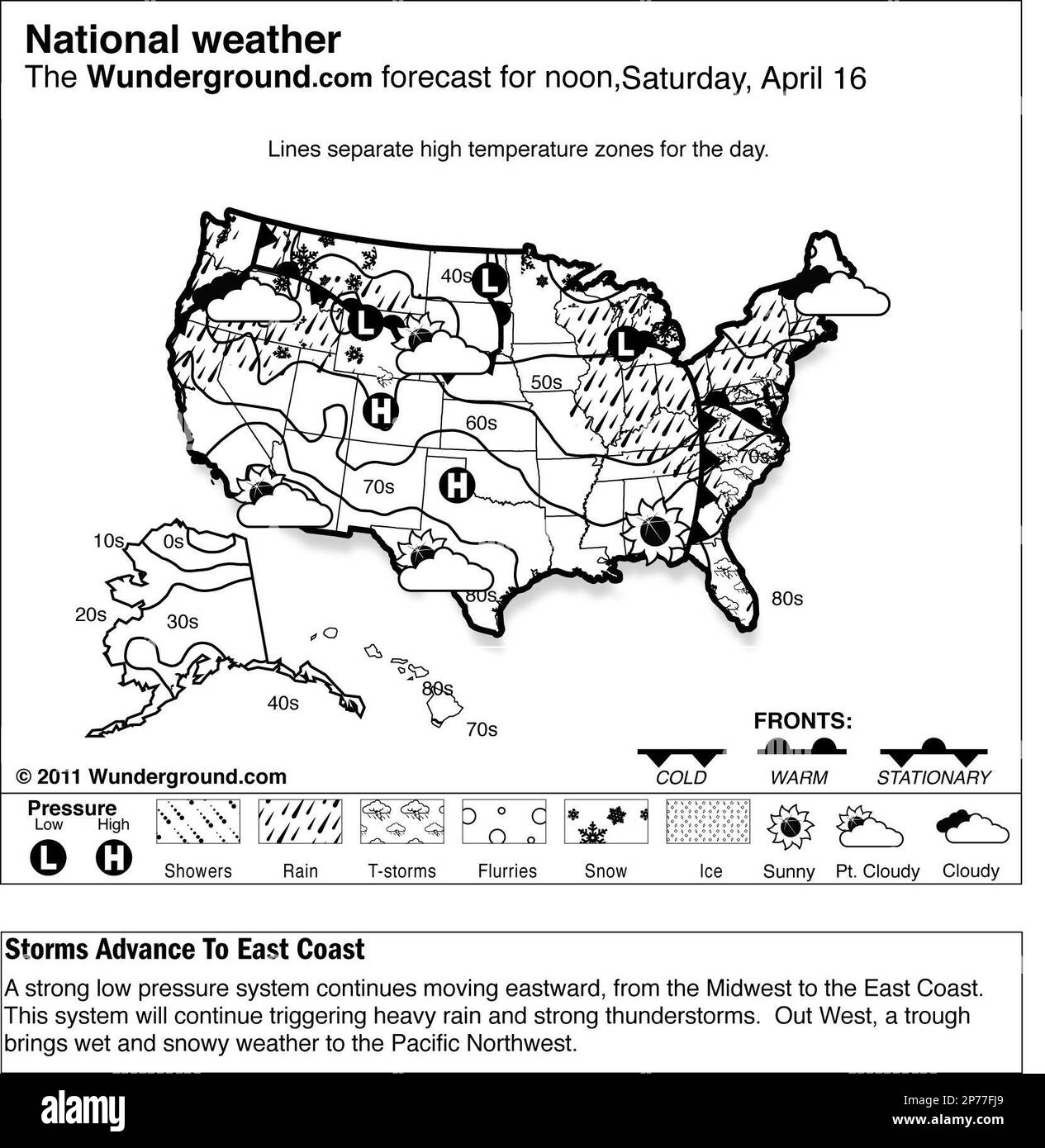 A strong low pressure system continues moving eastward, from the ...