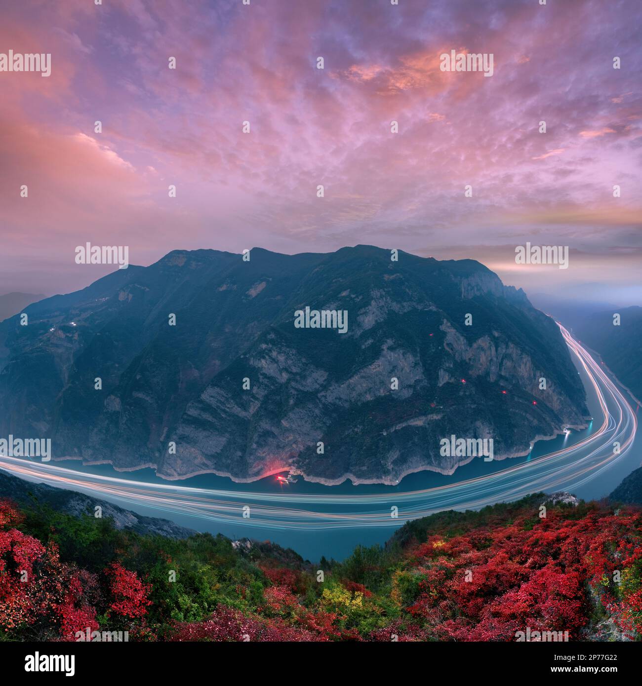 The Yangtze river three gorges nature reserve - wu gorge scenery Stock ...