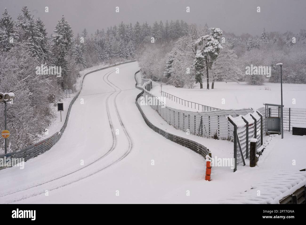 08 March 2023, Rhineland-Palatinate, Nürburg: The Nürburgring is ...