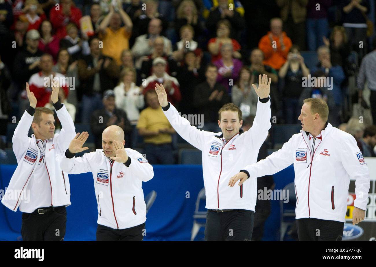 Canada skip Jeff Stoughton, third Jonathan Mead, second Reid Carruthers ...