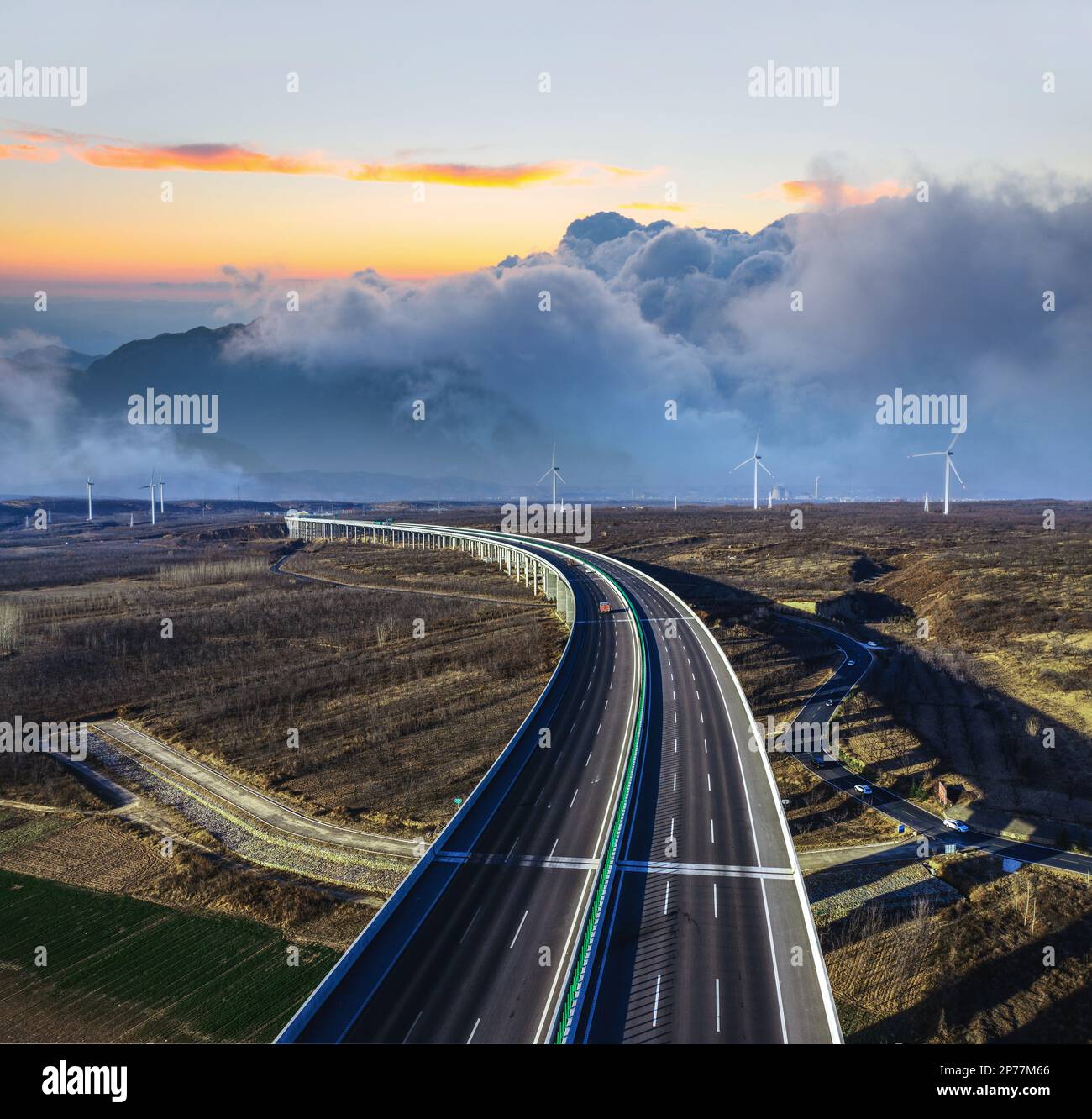Highway across the mountains Stock Photo - Alamy