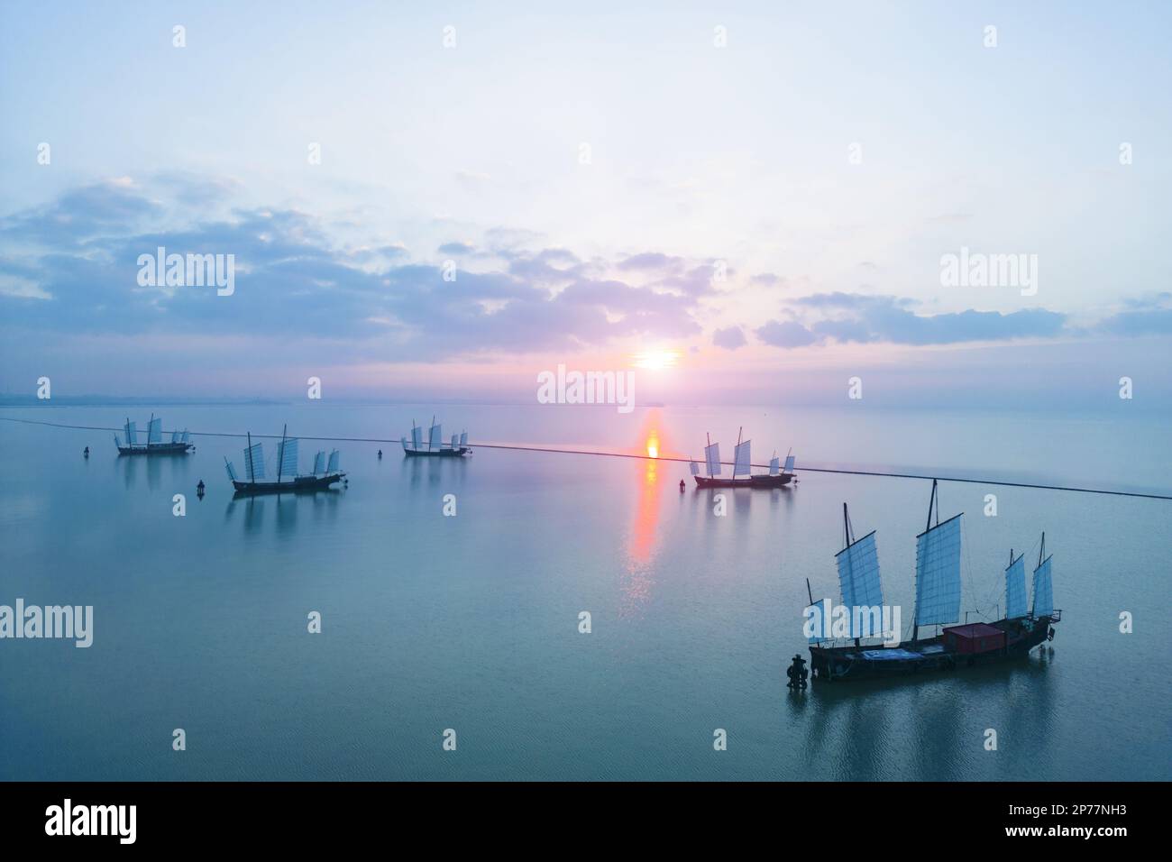 The taihu lake and sailing Stock Photo - Alamy