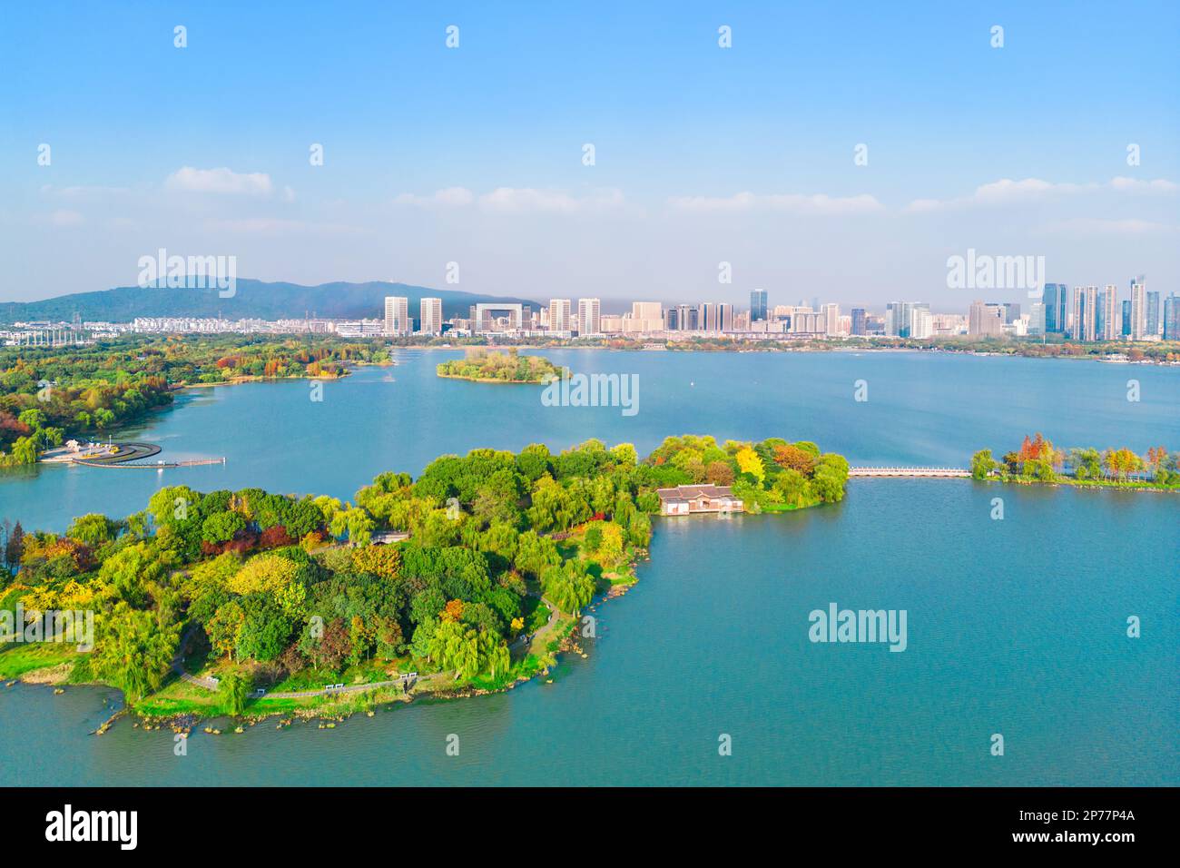 The taihu lake and city view Stock Photo - Alamy