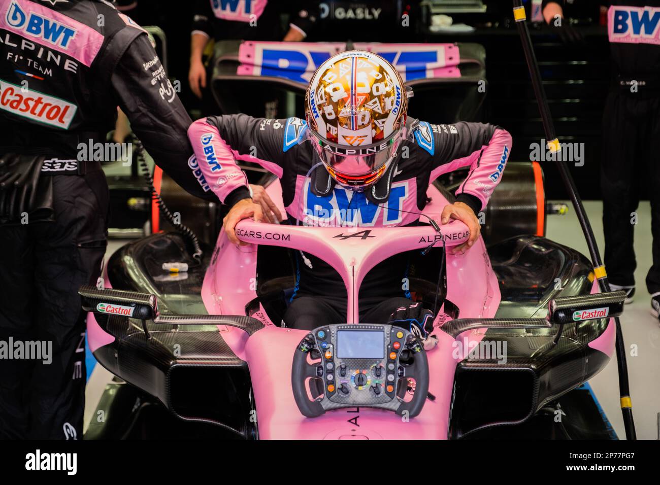 MANAMA, BAHRAIN, Sakhir circuit, 5. March 2023: Pierre Gasly, during the Bahrain Formula One ...